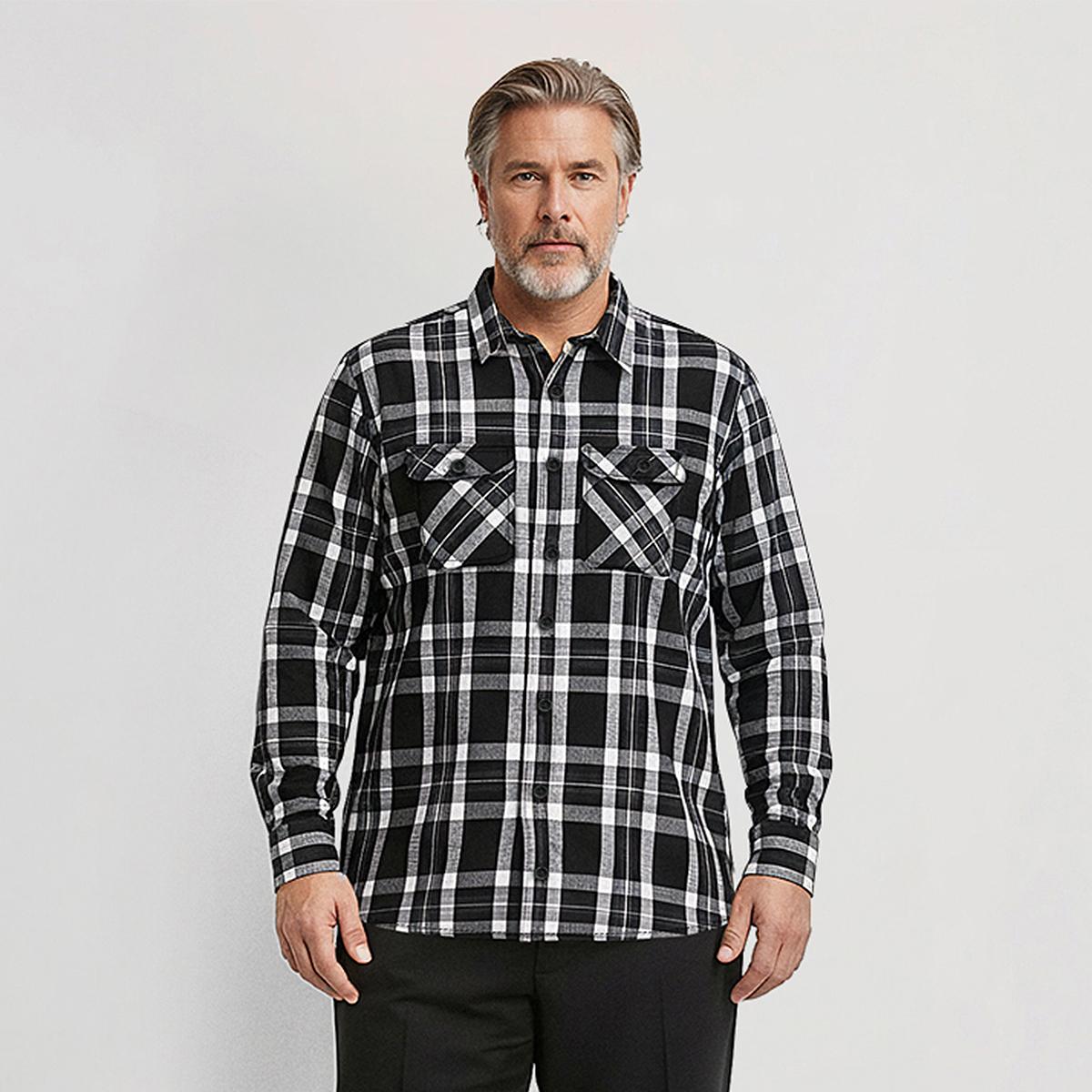 Click here for Mens Big & Tall FiveBrothers(R) Flannel Shirt - Bl... prices
