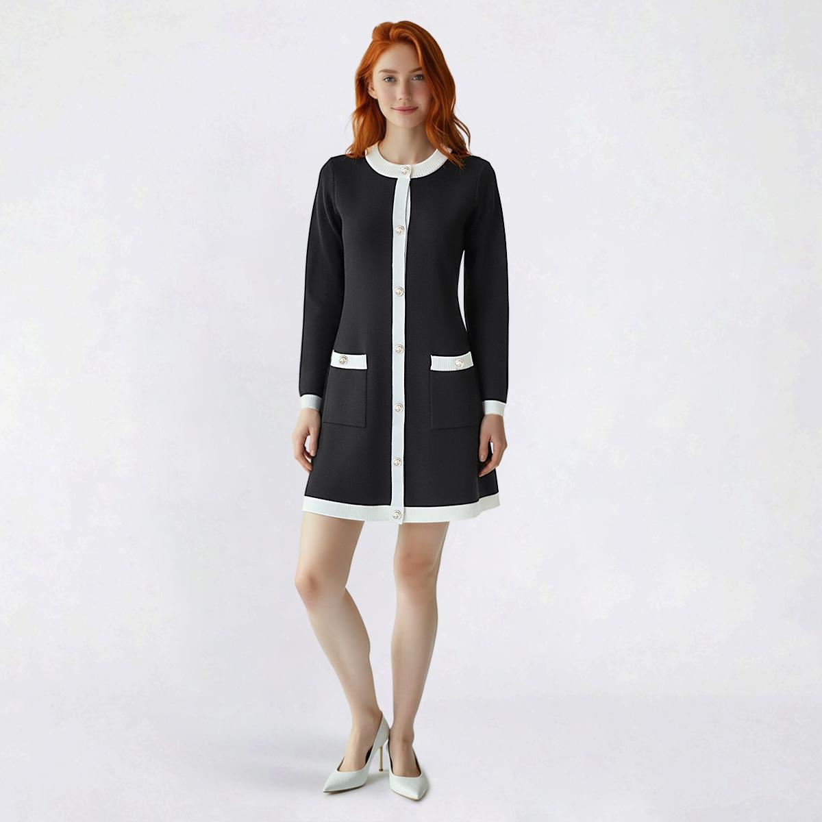 Click here for Juniors No Comment Chanel Frame Sweater Dress prices