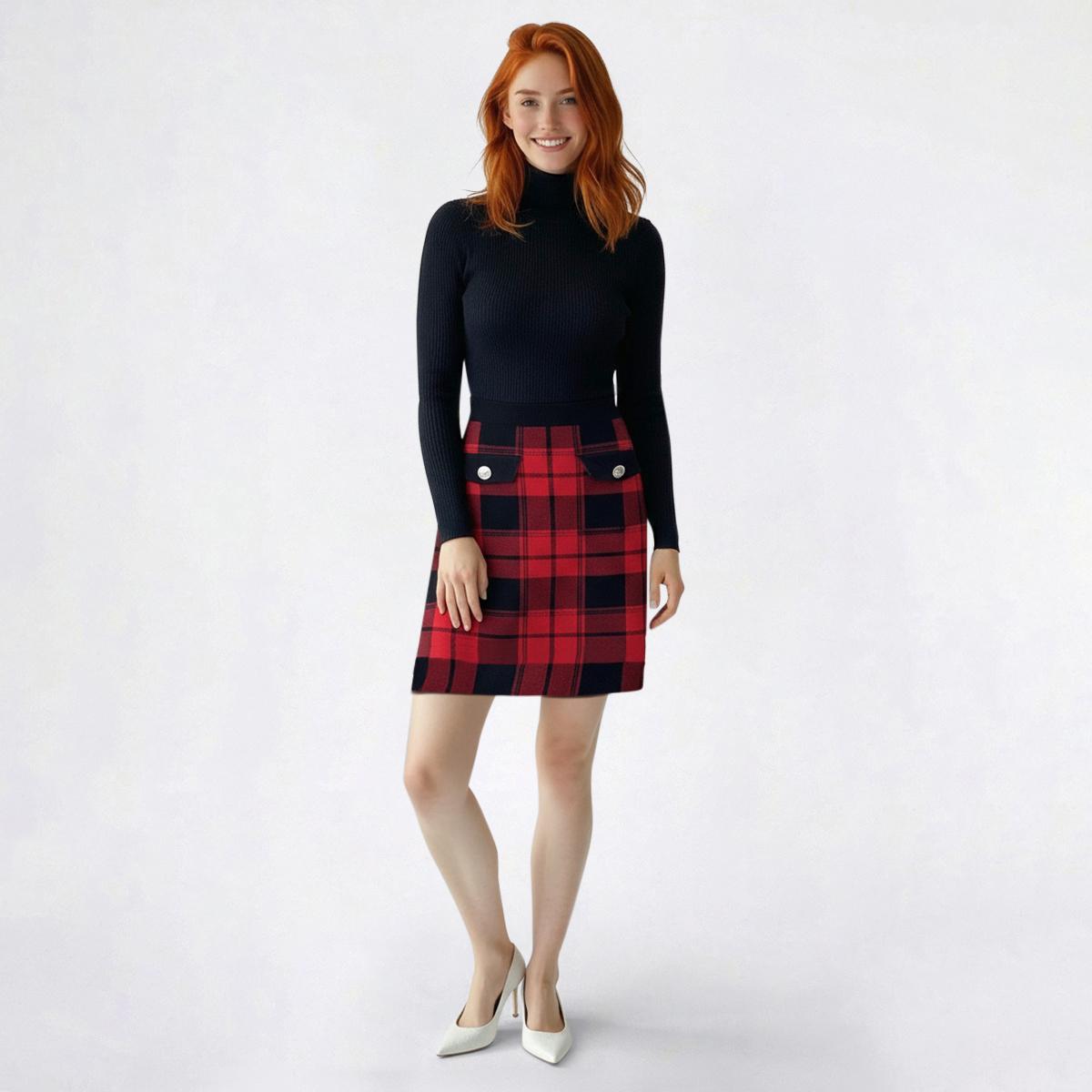 Click here for Juniors Jolie & Joy Long Sleeve Ribbed Plaid Skirt... prices