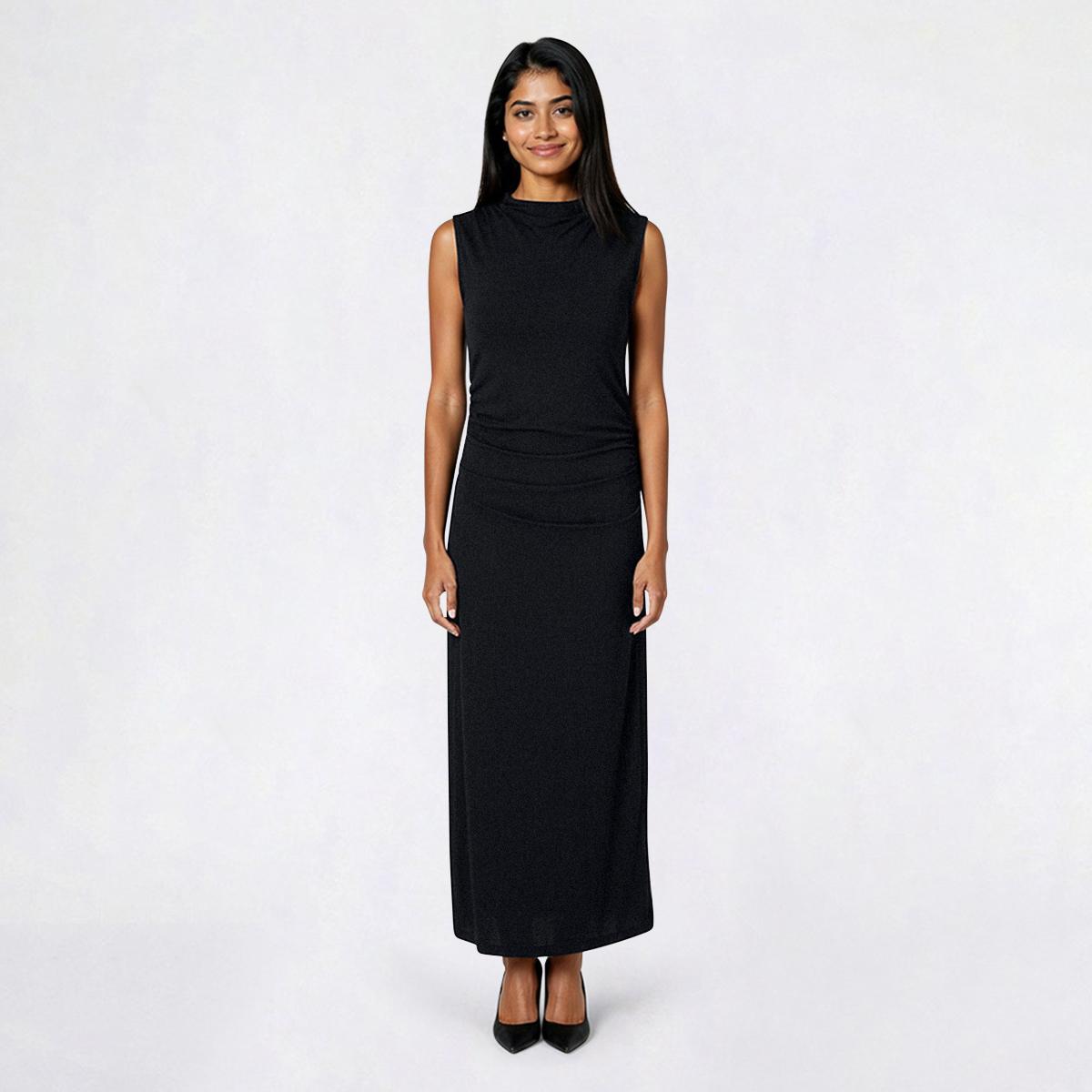 Click here for Juniors Madden Girl Sleeveless Crepe Funnel Neck R... prices