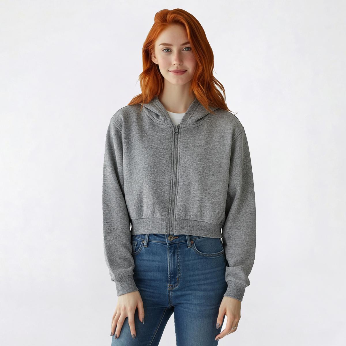 Click here for Juniors Urban Rebel Zip Up Drop Shoulder Cropped H... prices