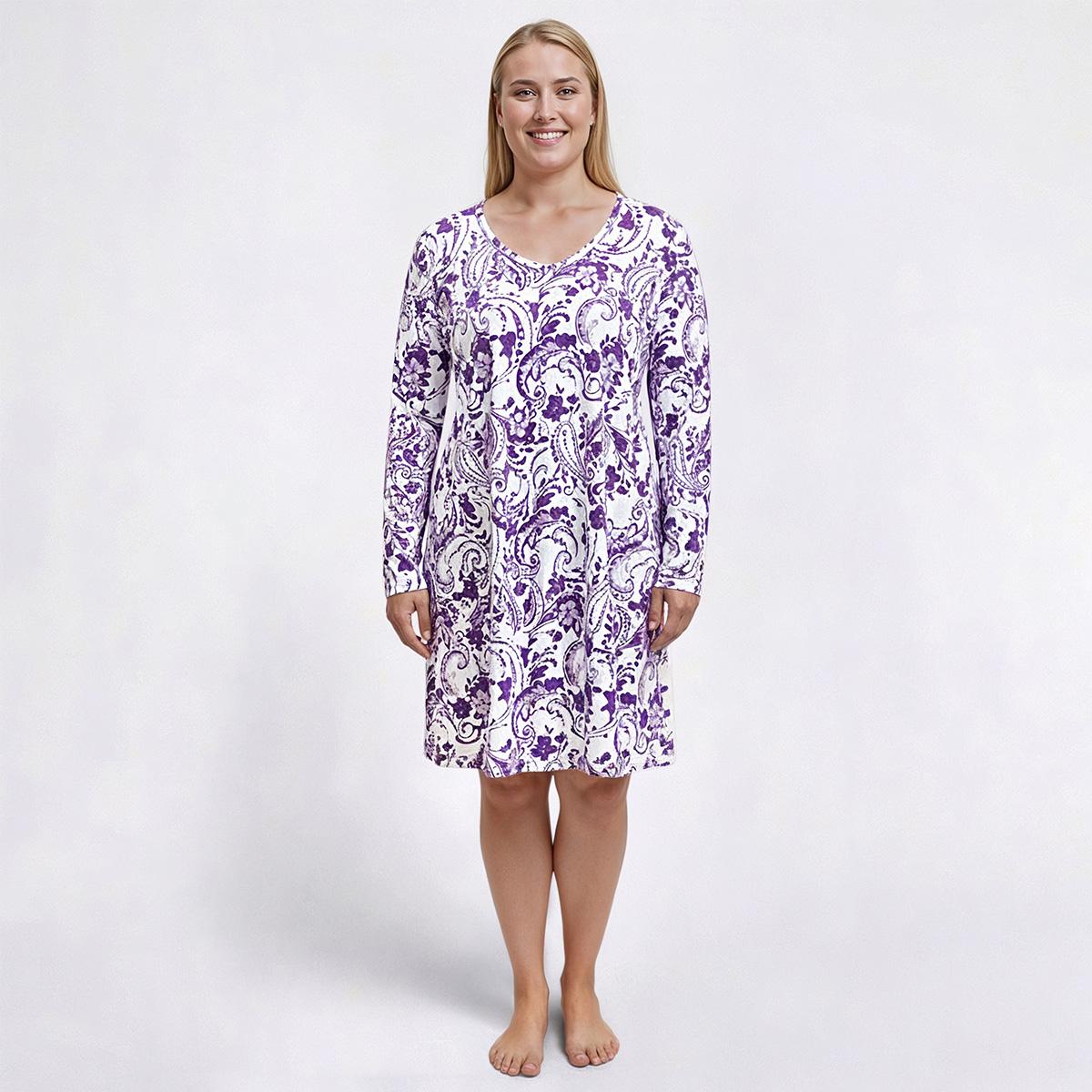 Click here for Plus Size Karen Neuburger Long Sleeve Floral & Pai... prices