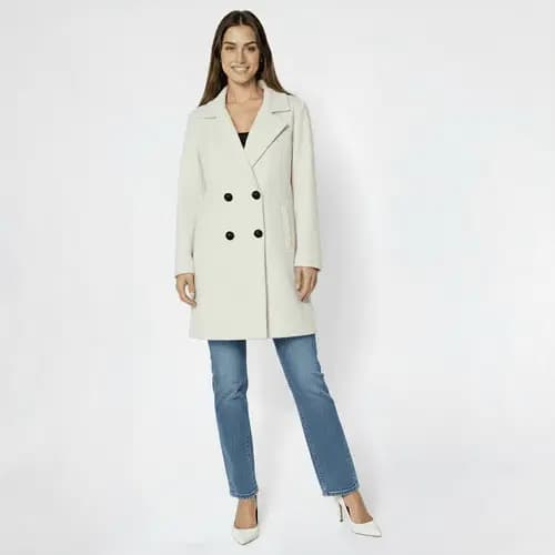 Click here for Womens Steve Madden Double Breasted Faux Wool Coat prices