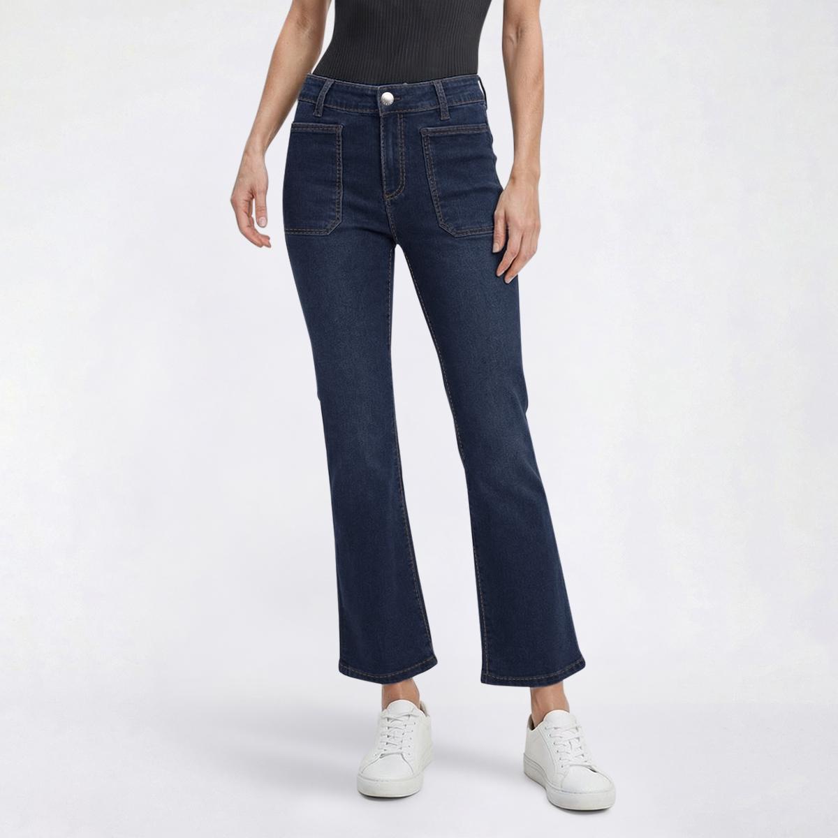 Click here for Womens Tahari Patch Pocket Mini Bootcut Jeans prices