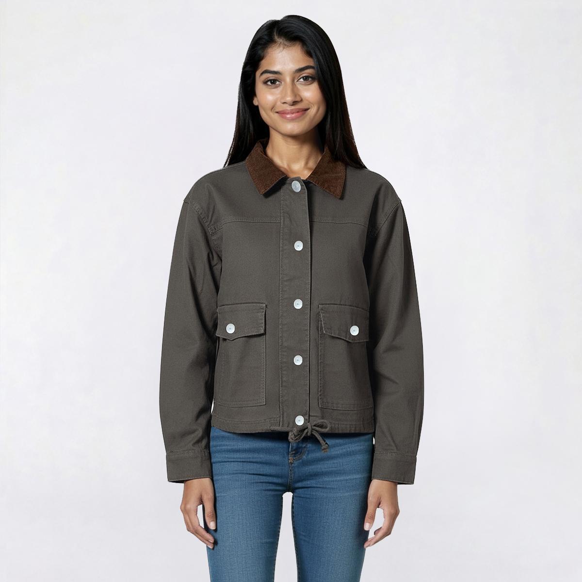Click here for Juniors Wallflower Vera Cropped Barn Jacket prices