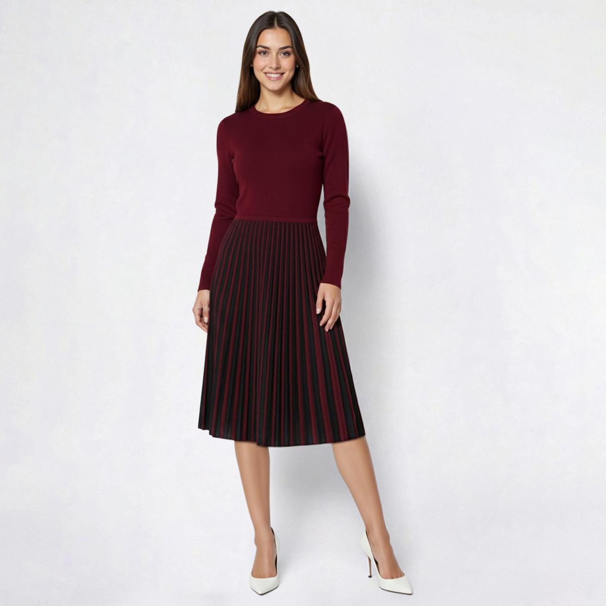 Click here for Womens Ninety Clothing Long Sleeve Pleat Skirt Fit... prices
