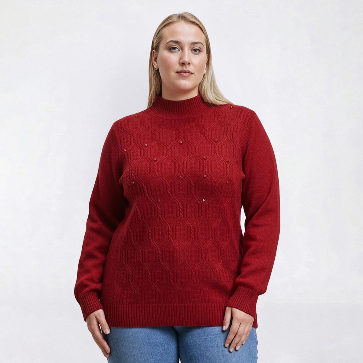 Click here for Plus Size Napa Valley Long Sleeve Mock Neck Sweate... prices