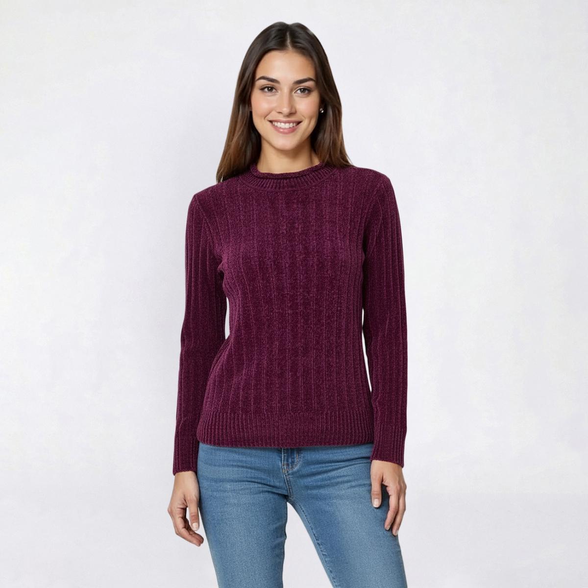 Click here for Womens Hasting & Smith Mock Neck Ribbed Chenille S... prices