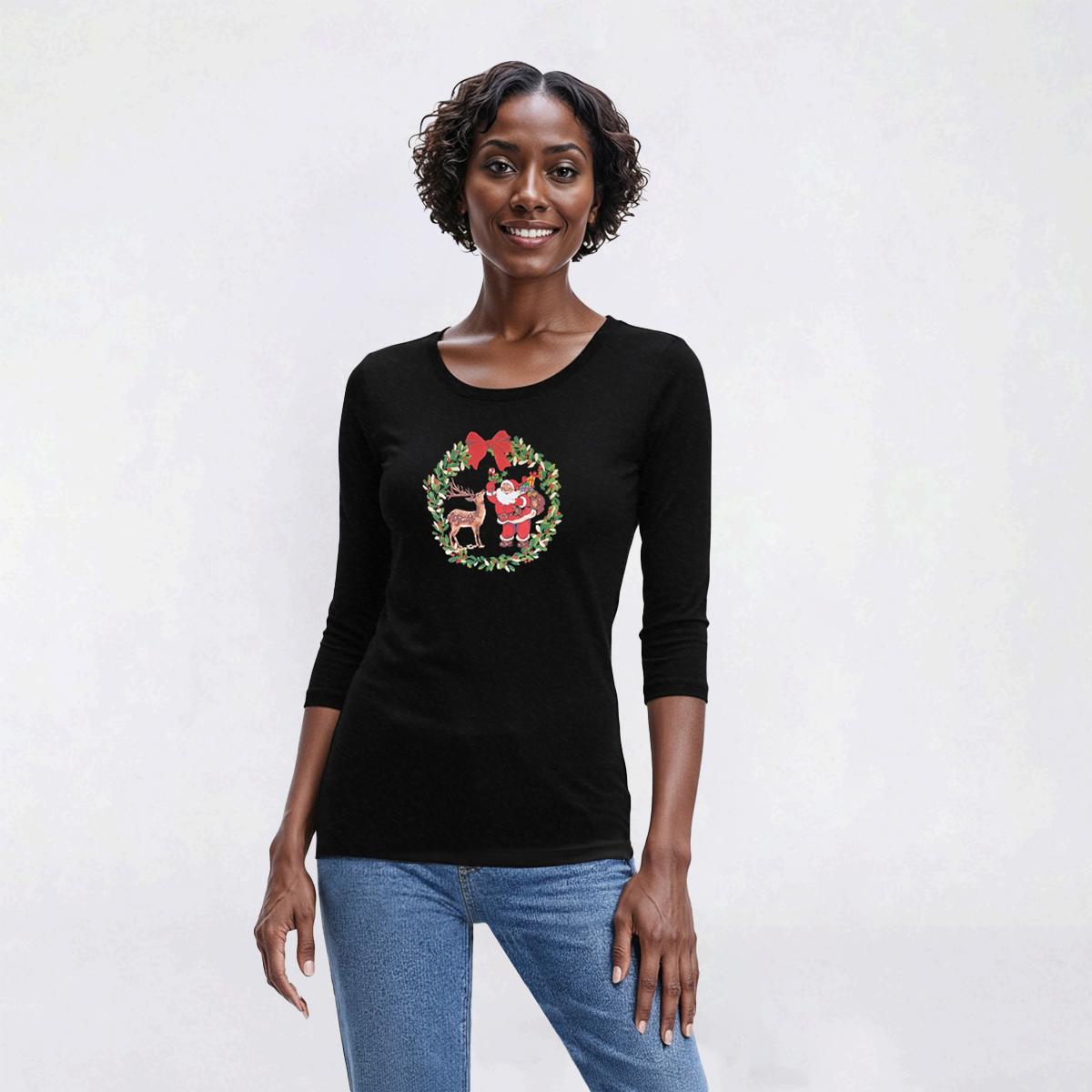 Click here for Petite Hasting & Smith 3/4 Sleeve Santa & Festive... prices