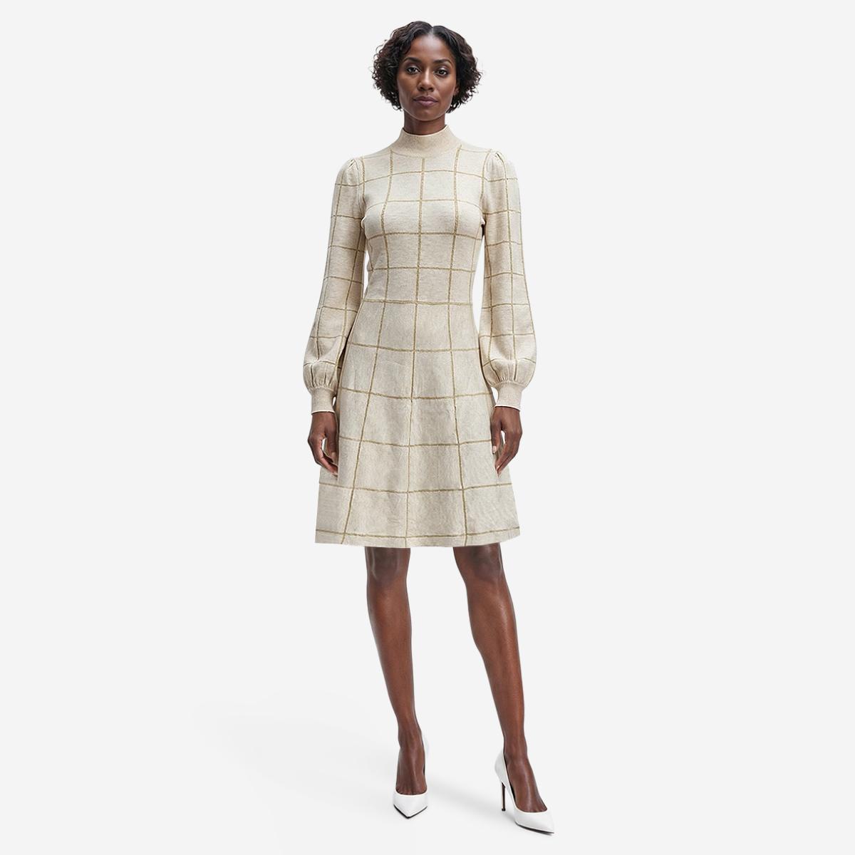 Click here for Juniors Crystal Doll Lurex Plaid Mock Neck Sweater... prices