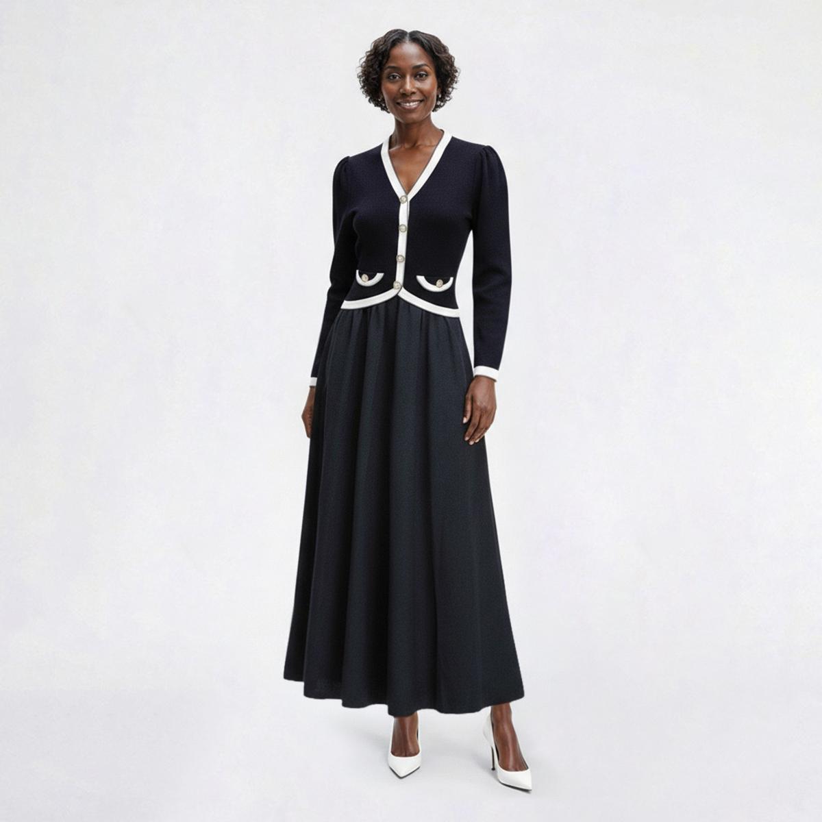 Click here for Womens Nanette Lepore Long Sleeve V-Neck Sweater D... prices