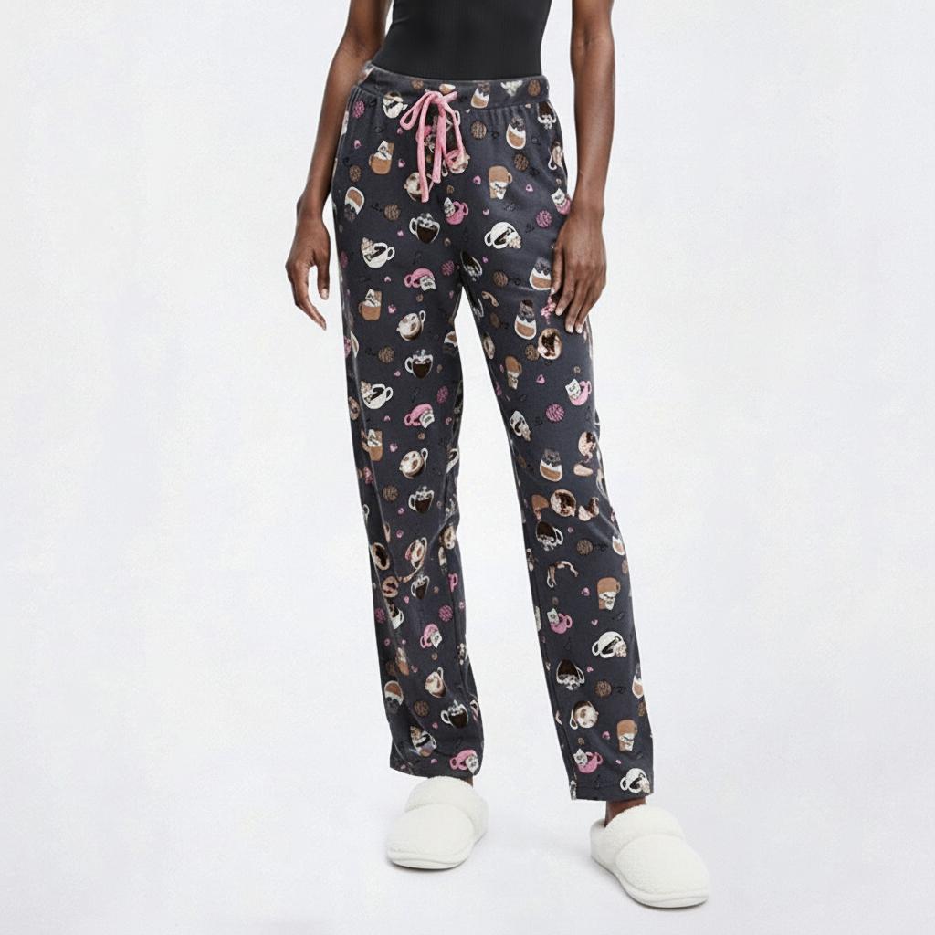 Click here for Petites Dollhouse Coffee Kitties Hacci Pajama Pant... prices