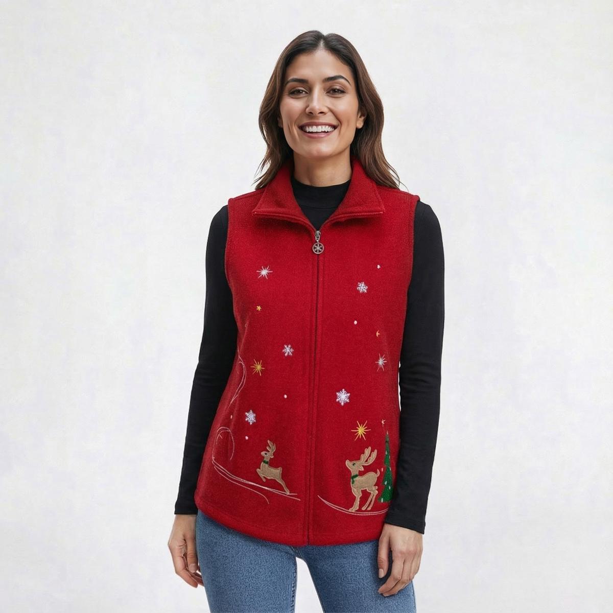 Click here for Petite Hasting & Smith Holiday Reindeer & Trees Fl... prices