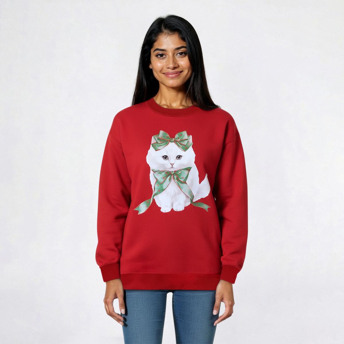 Click here for Juniors No Comment Graphic Kitty Crew Neck Sweatsh... prices