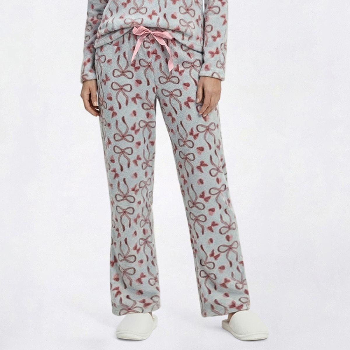 Click here for Womens Spoiled Angel Hearts & Bows Plush Pajama Pa... prices