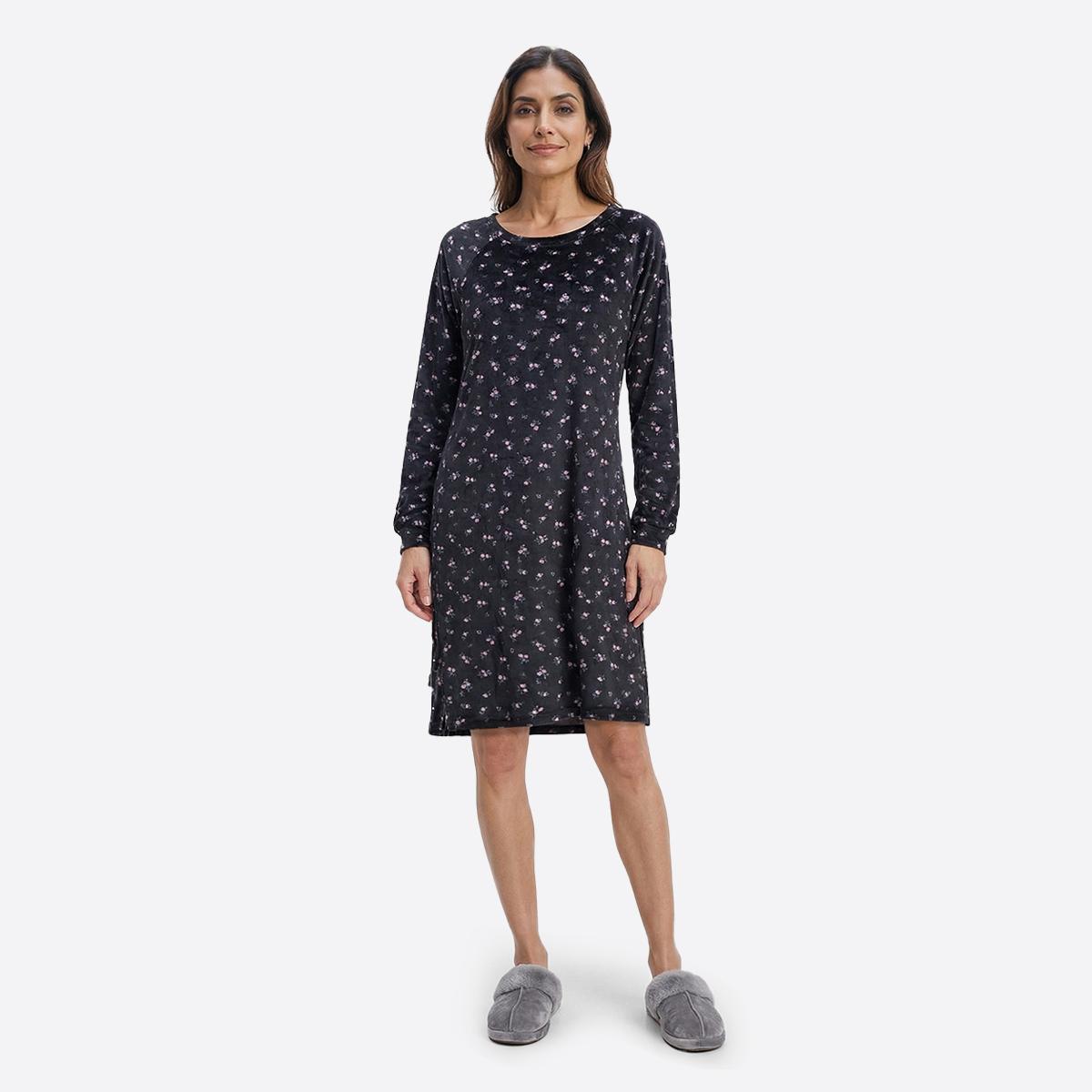 Click here for Womens Jessica Simpson Long Sleeve Floral Velour N... prices