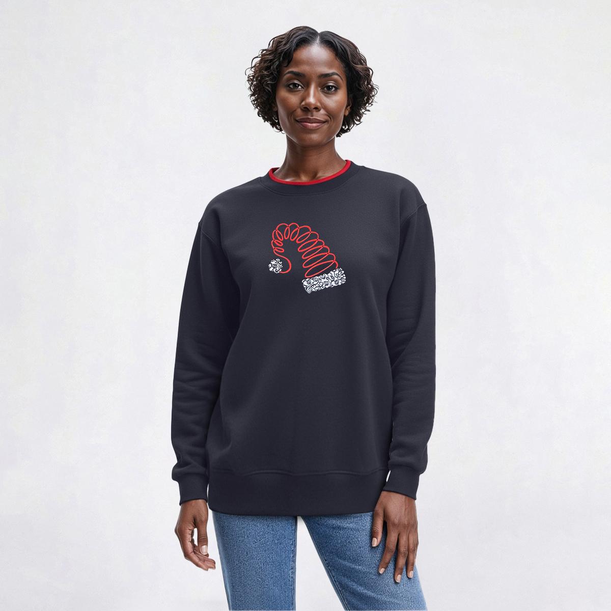 Click here for Womens MCCC Sportswear Curly Santa Hat Fleece Swea... prices