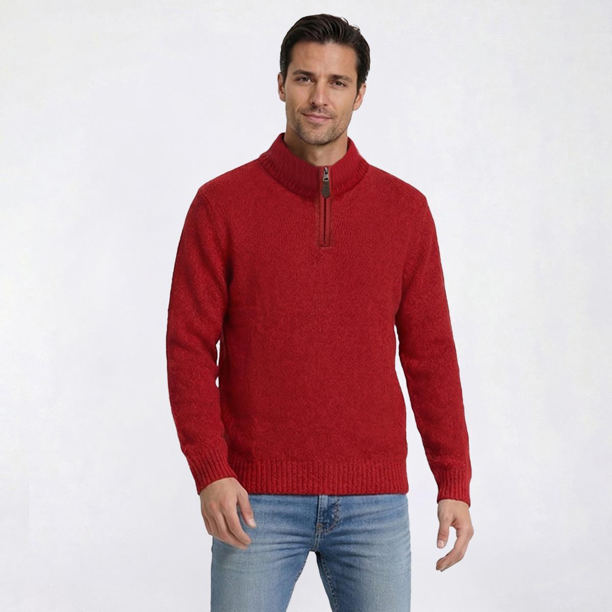 Click here for Mens Chaps Holiday Twist Quarter Zip Sweater prices