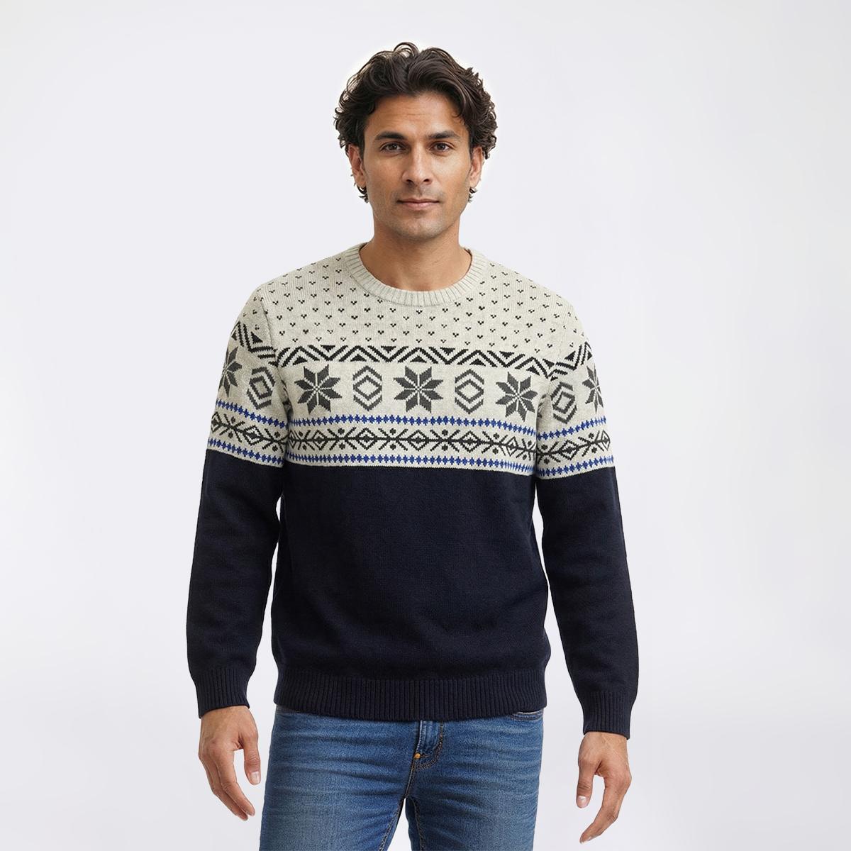 Click here for Mens Chaps Color Block Snowflake Sweater prices