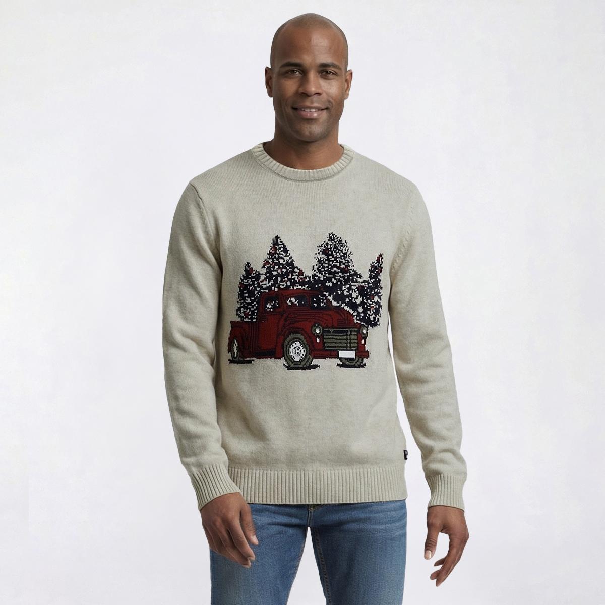 Click here for Mens Chaps Pick Up Truck with Trees Sweater prices