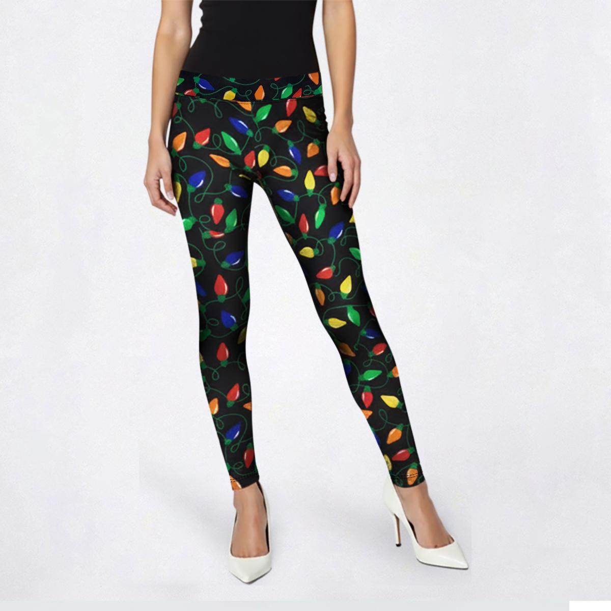 Click here for Womens Runway Ready Christmas Lights Leggings prices