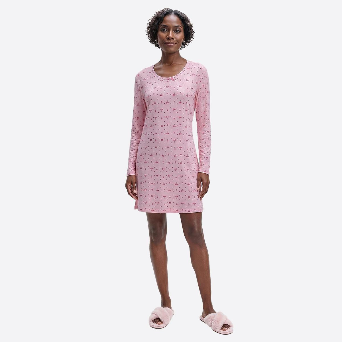 Click here for Womens Charmour Long Sleeve Cherry W/Hearts Scoop... prices