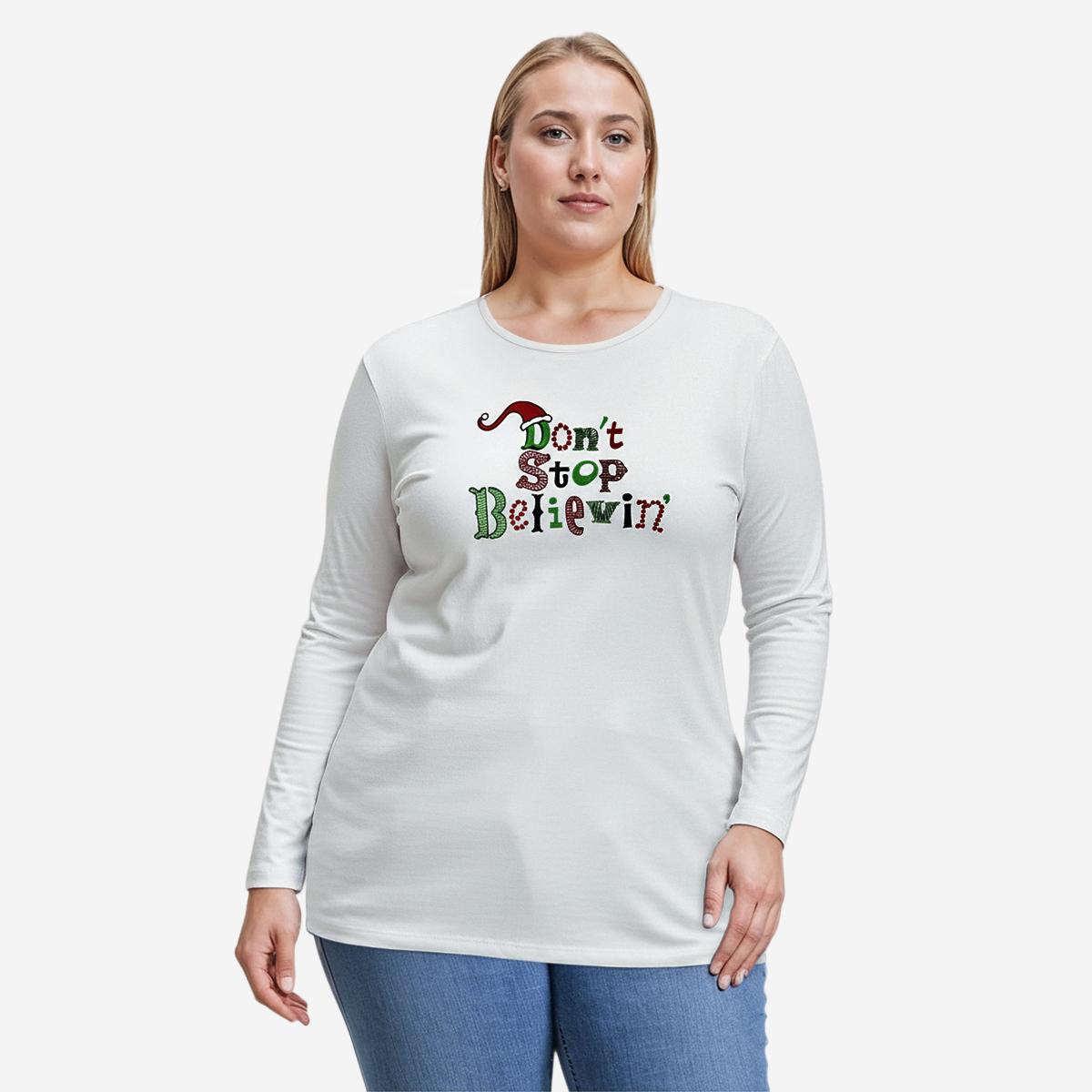 Click here for Plus Size MCCC Sportswear Long Sleeve Dont Stop Ho... prices