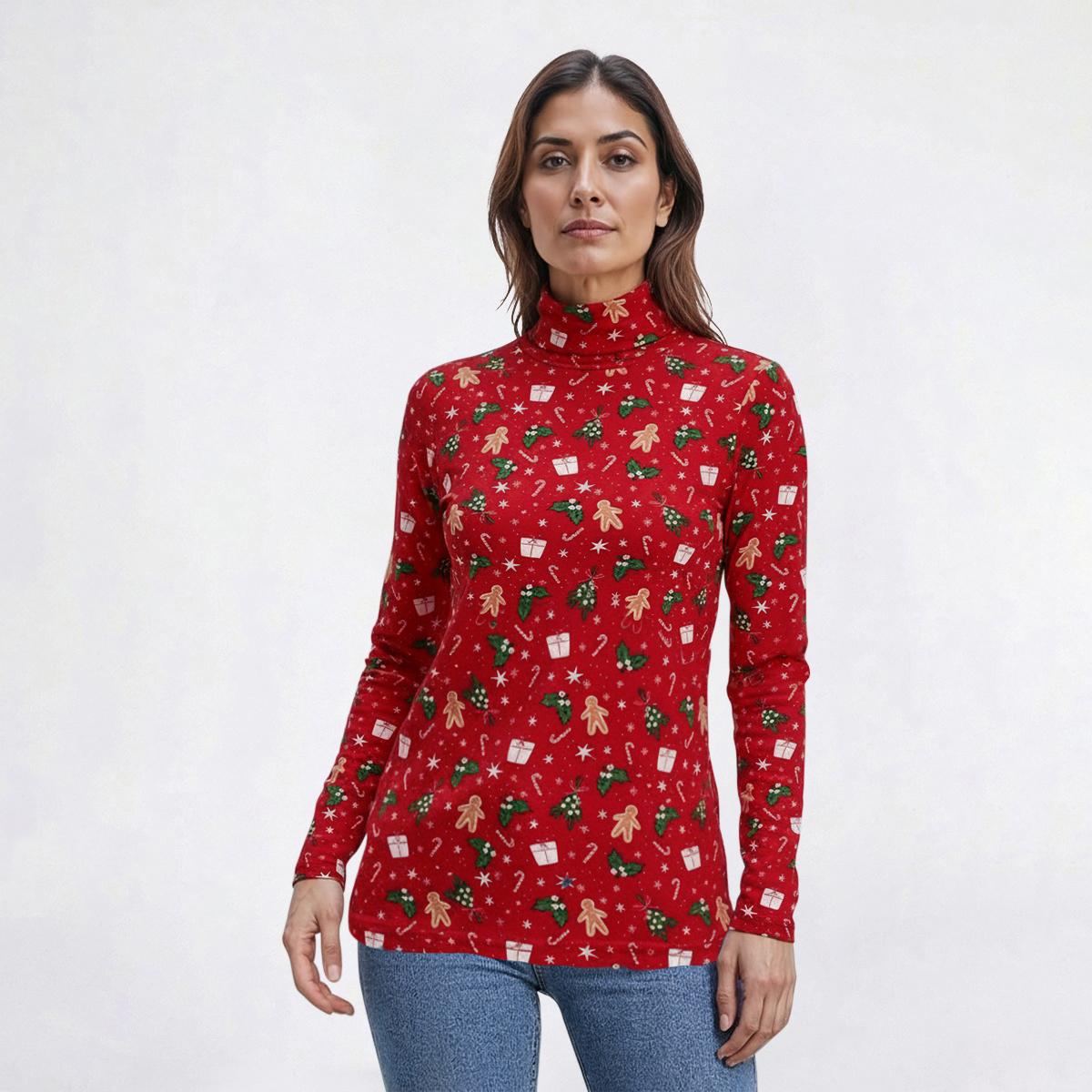 Click here for Plus Size Inner Circle Turtleneck Christmas Snack... prices