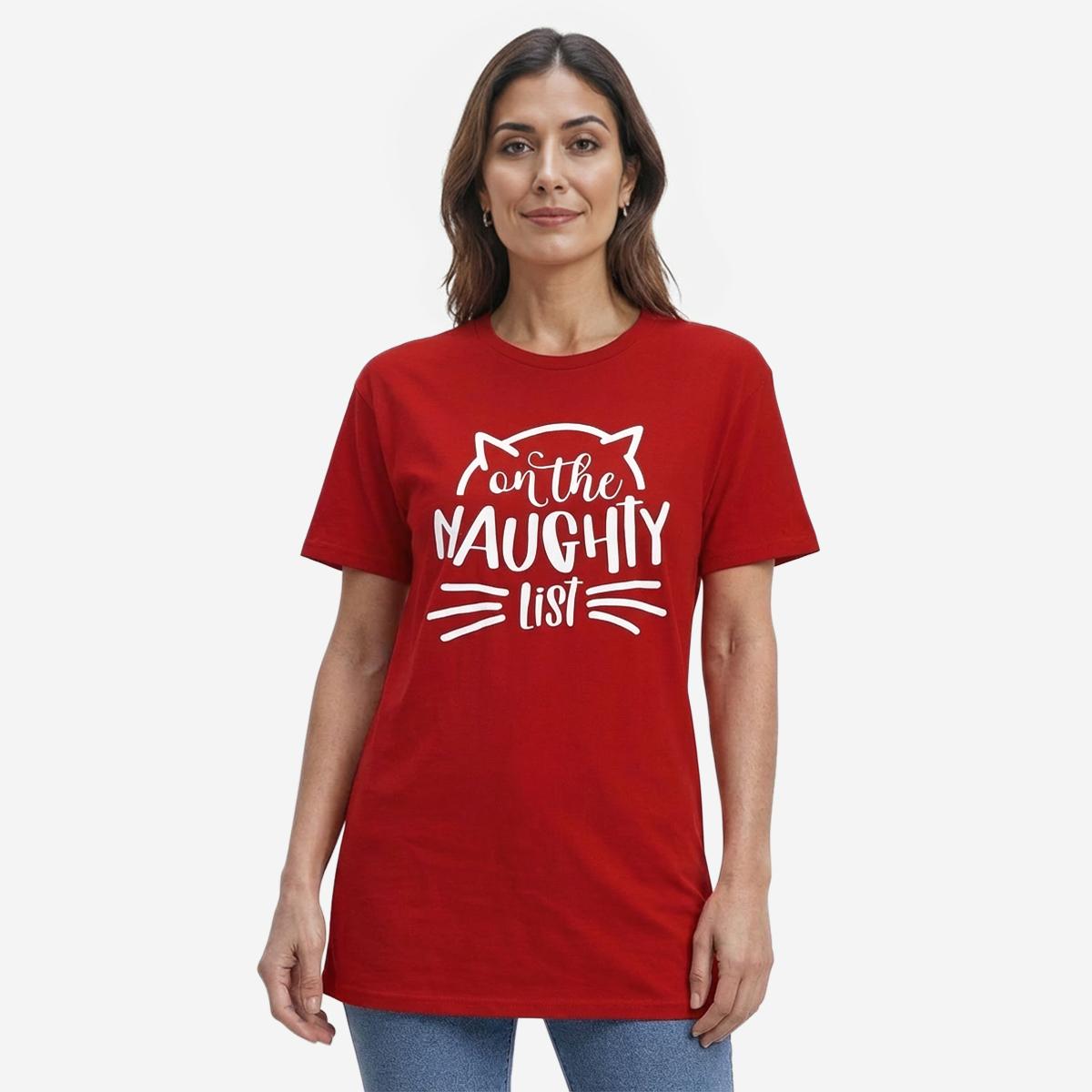 Click here for Womens JERZEES On The Naughty List Tee prices