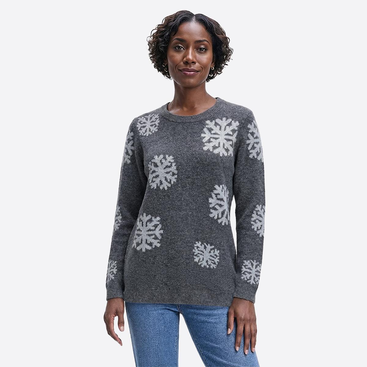 Click here for Petite Hasting & Smith Long Sleeve Crew Neck Snowf... prices