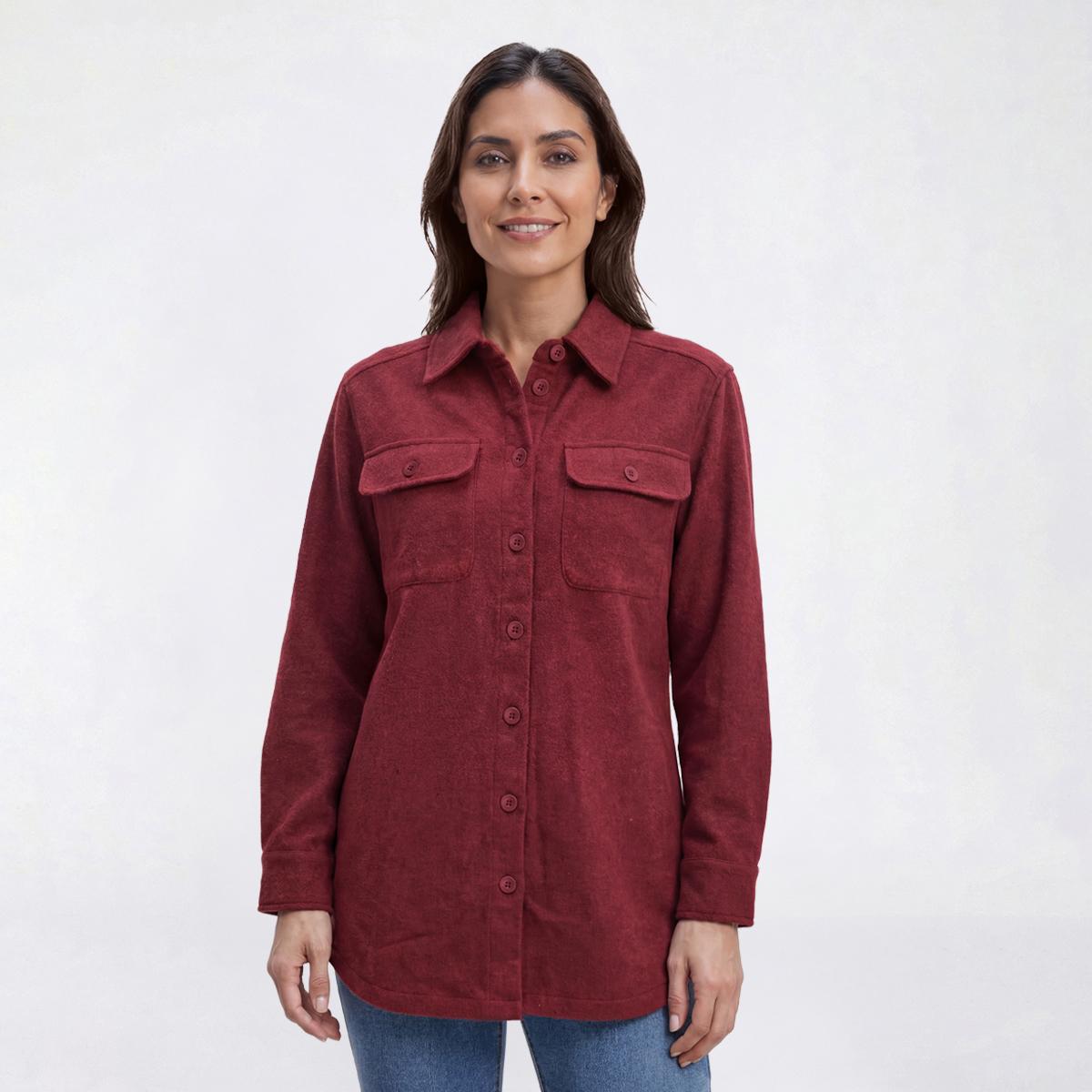 Click here for Womens Dash Long Sleeve Solid Button Front Shacket prices