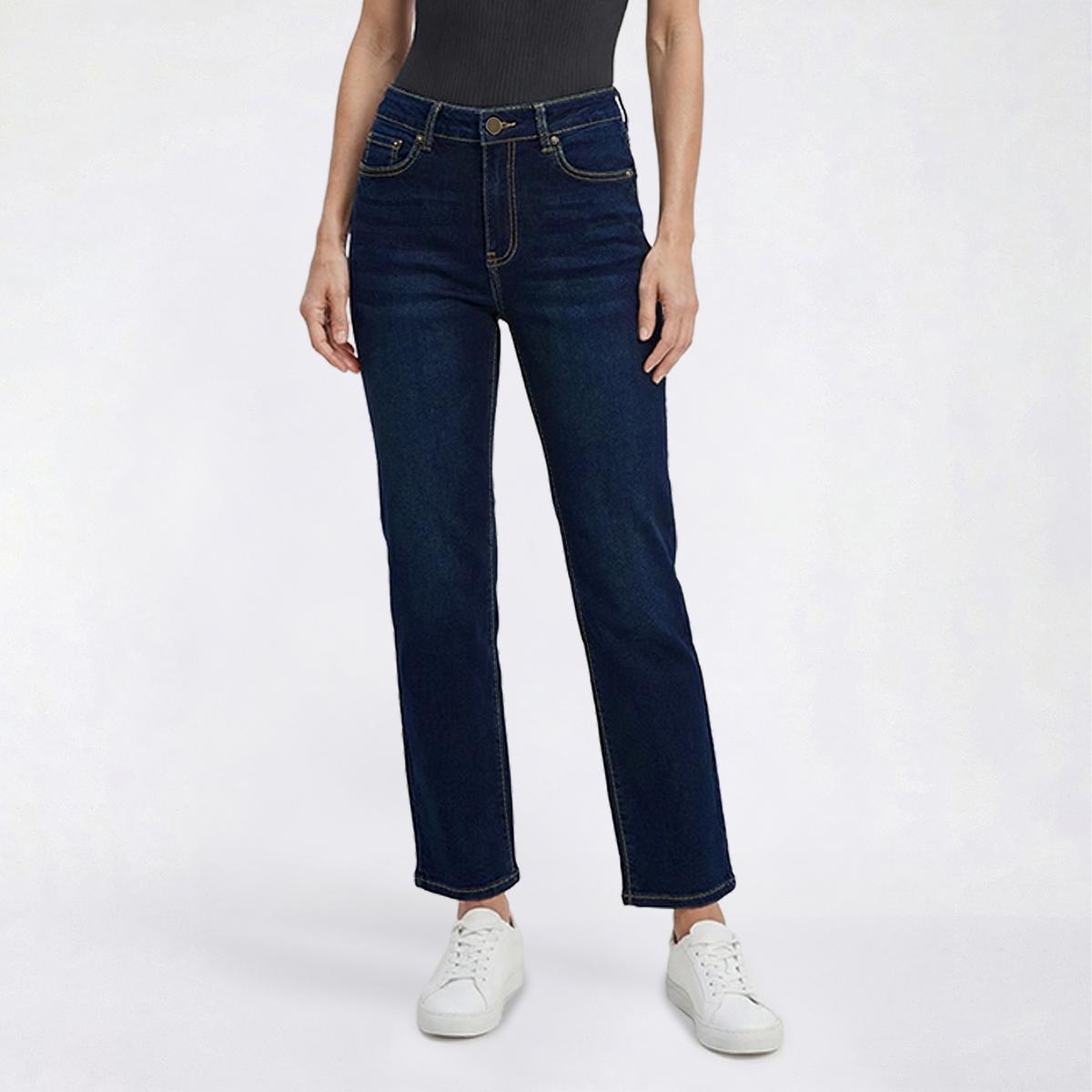 Click here for Petite Bleu Denim Straight Leg Jeans prices