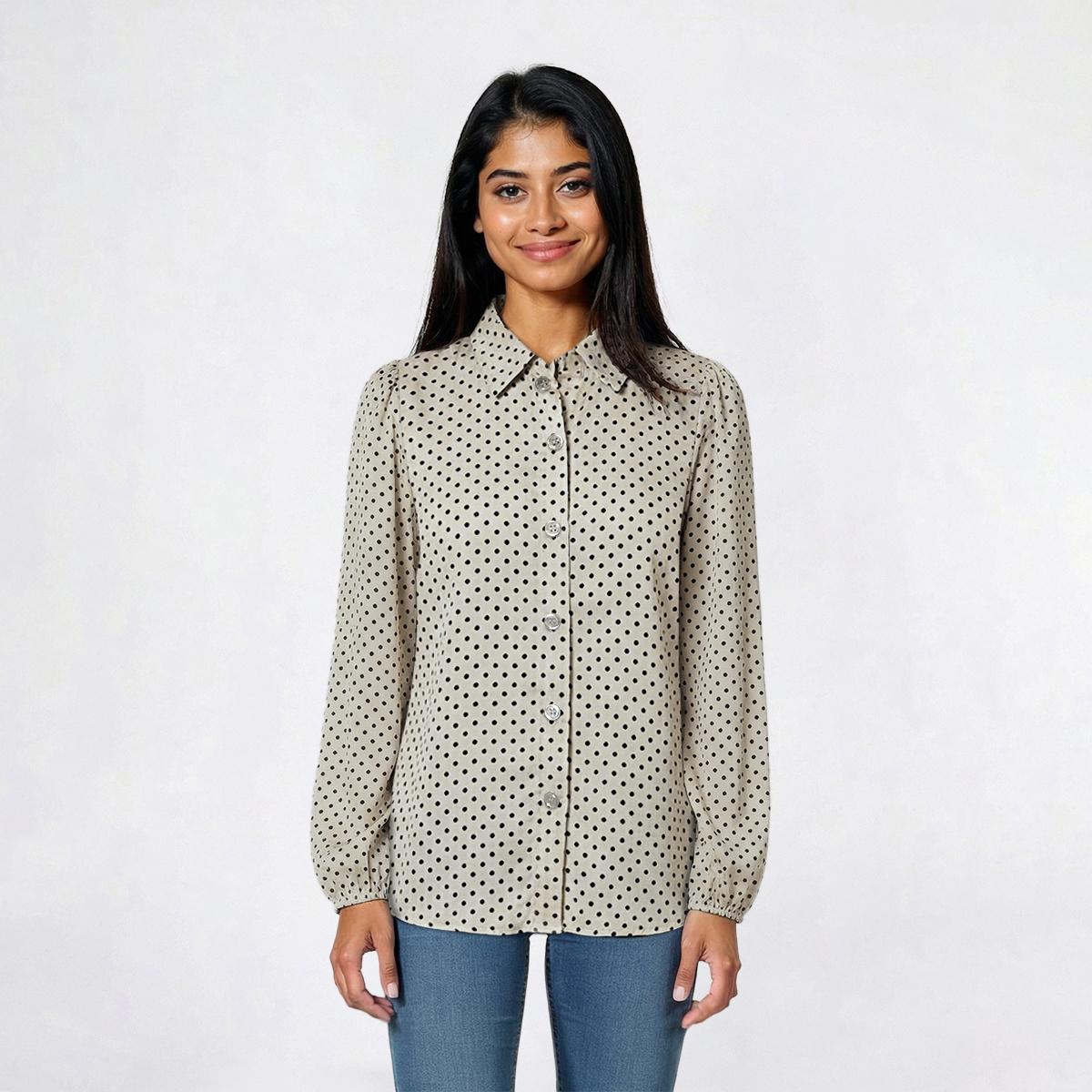 Click here for Juniors A. Byer Dot Peasant Blouse prices