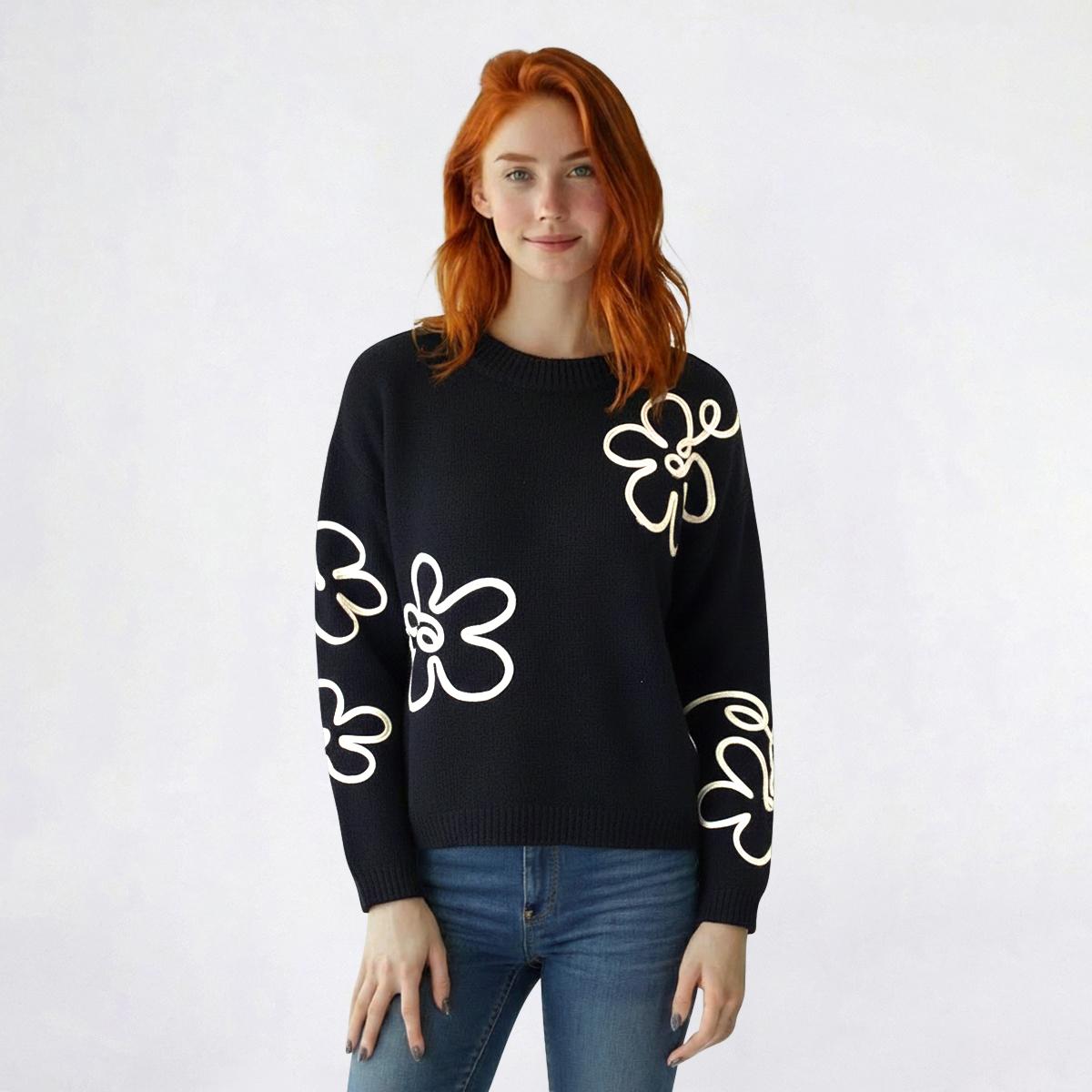 Click here for Juniors A. Byer Swirly Floral Sweater prices