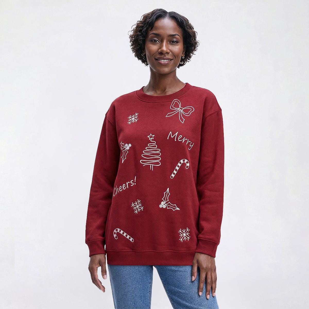 Click here for Petite Architect(R) Oversized Christmas Motif Swea... prices