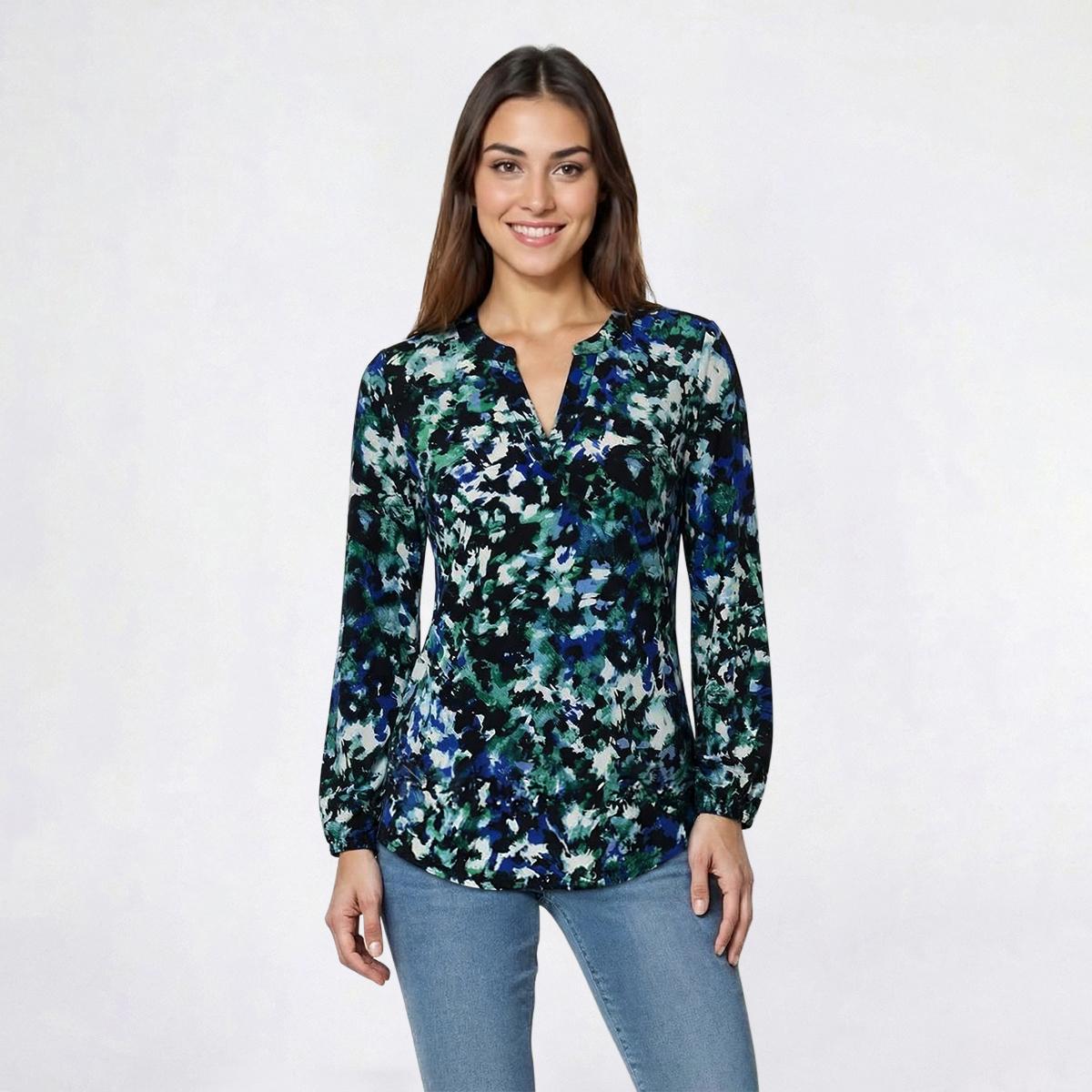 Click here for Petite Anne Klein Long Elastic Sleeve Floral Split... prices