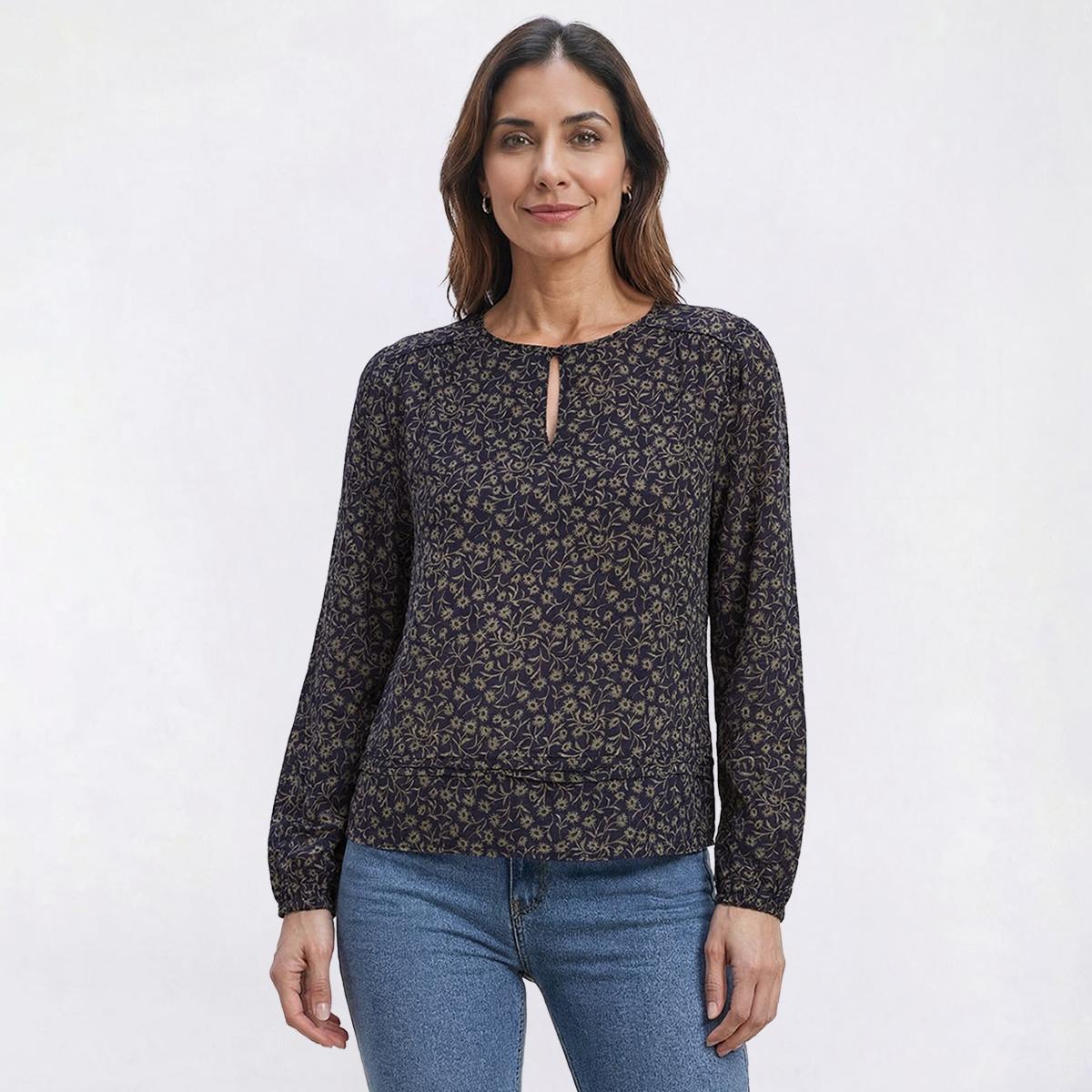 Click here for Petite Architect(R) Long Sleeve Ditsy Floral Sunfl... prices