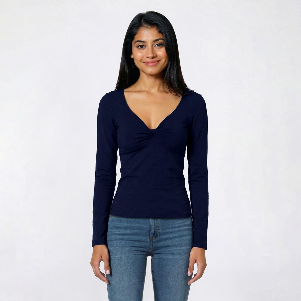 Click here for Juniors Madden Girl Long Sleeve Jersey Twist Front... prices