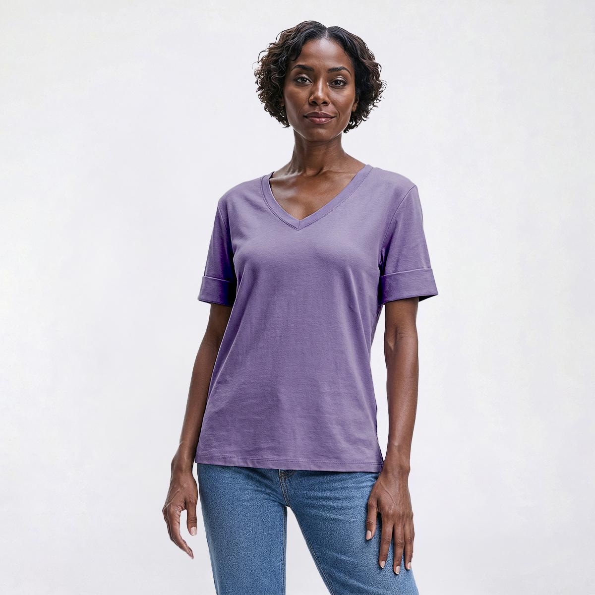 Click here for Womens Hasting & Smith Elbow Sleeve V Neck Tee prices