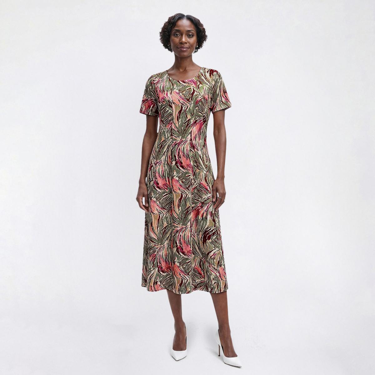 Click here for Petite Cocomo Short Sleeve Abstract Gomez Panel Mi... prices