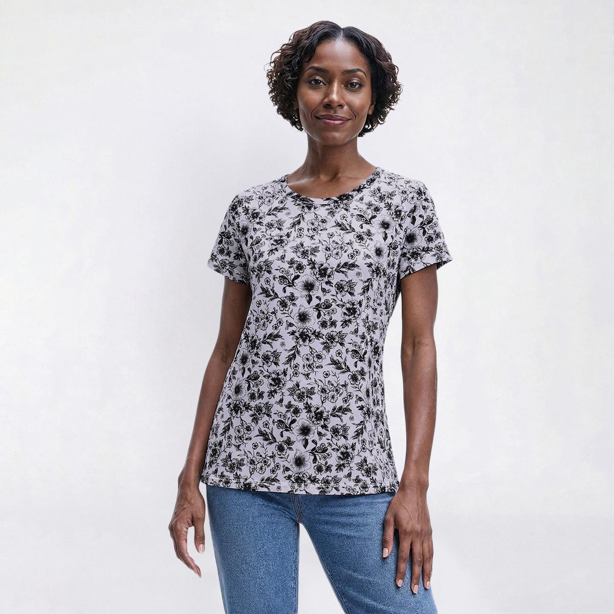 Click here for Petite Preswick & Moore(R) Short Sleeve Toile Flor... prices