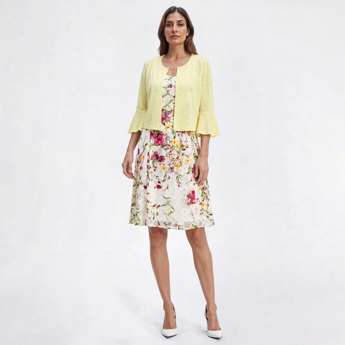 Click here for Womens Perceptions Ruffle Sleeve Jacket Fit & Flar... prices