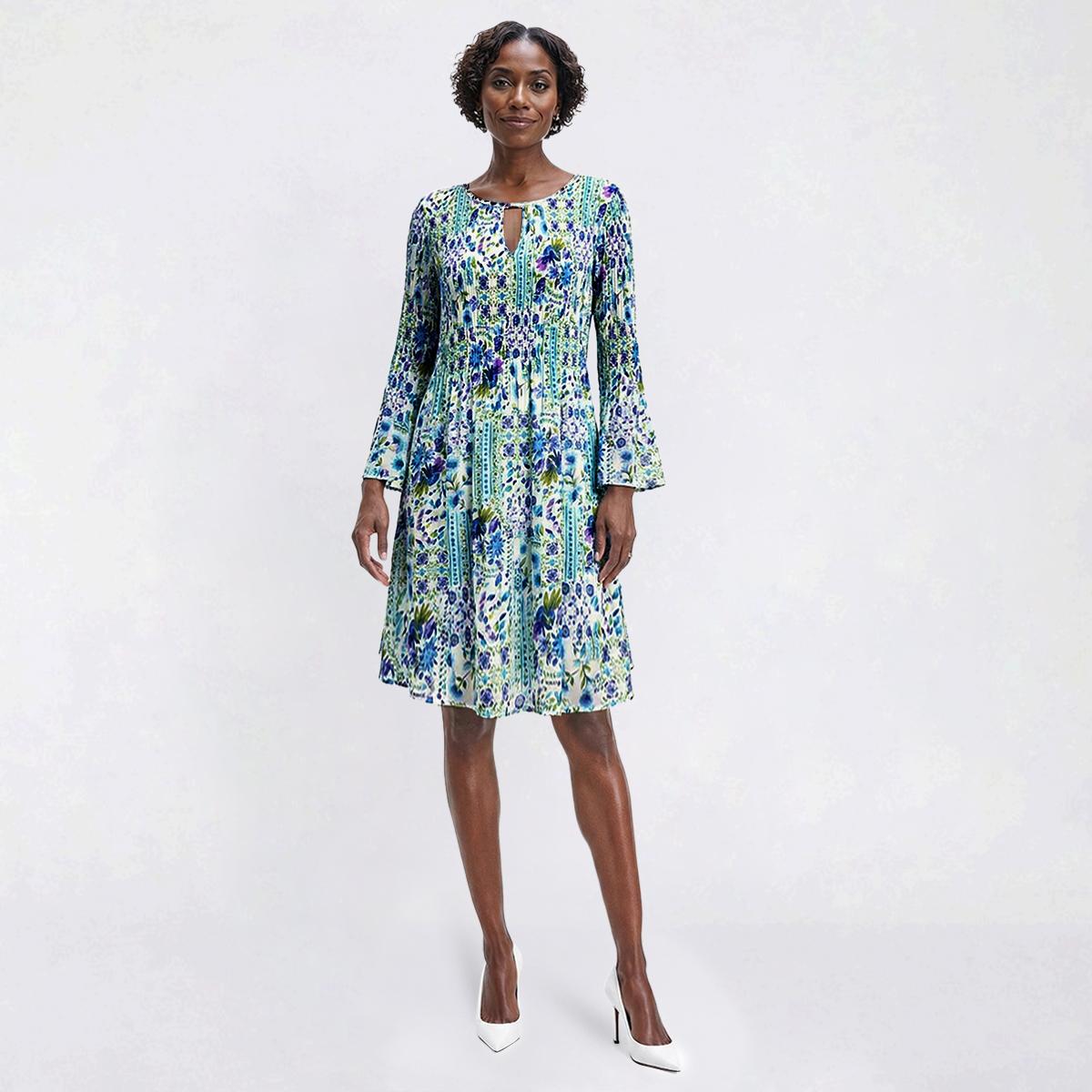 Click here for Womens Emma & Michele Long Sleeve Keyhole Neck A-L... prices