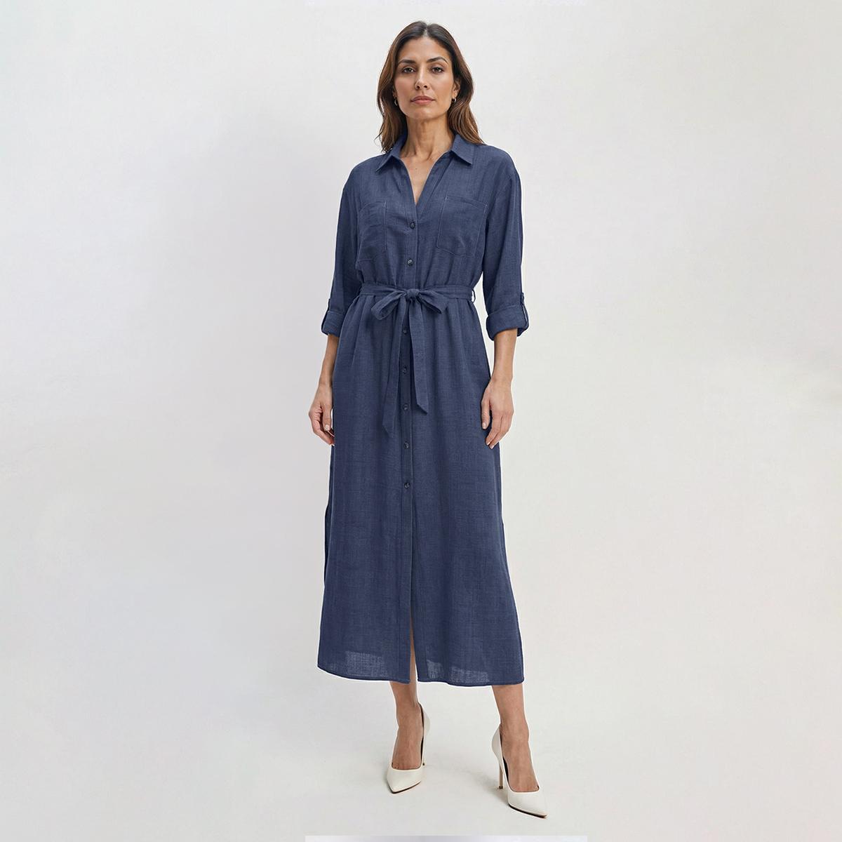 Click here for Womens Emma & Michele Roll Tab Sleeve Shirtdress prices