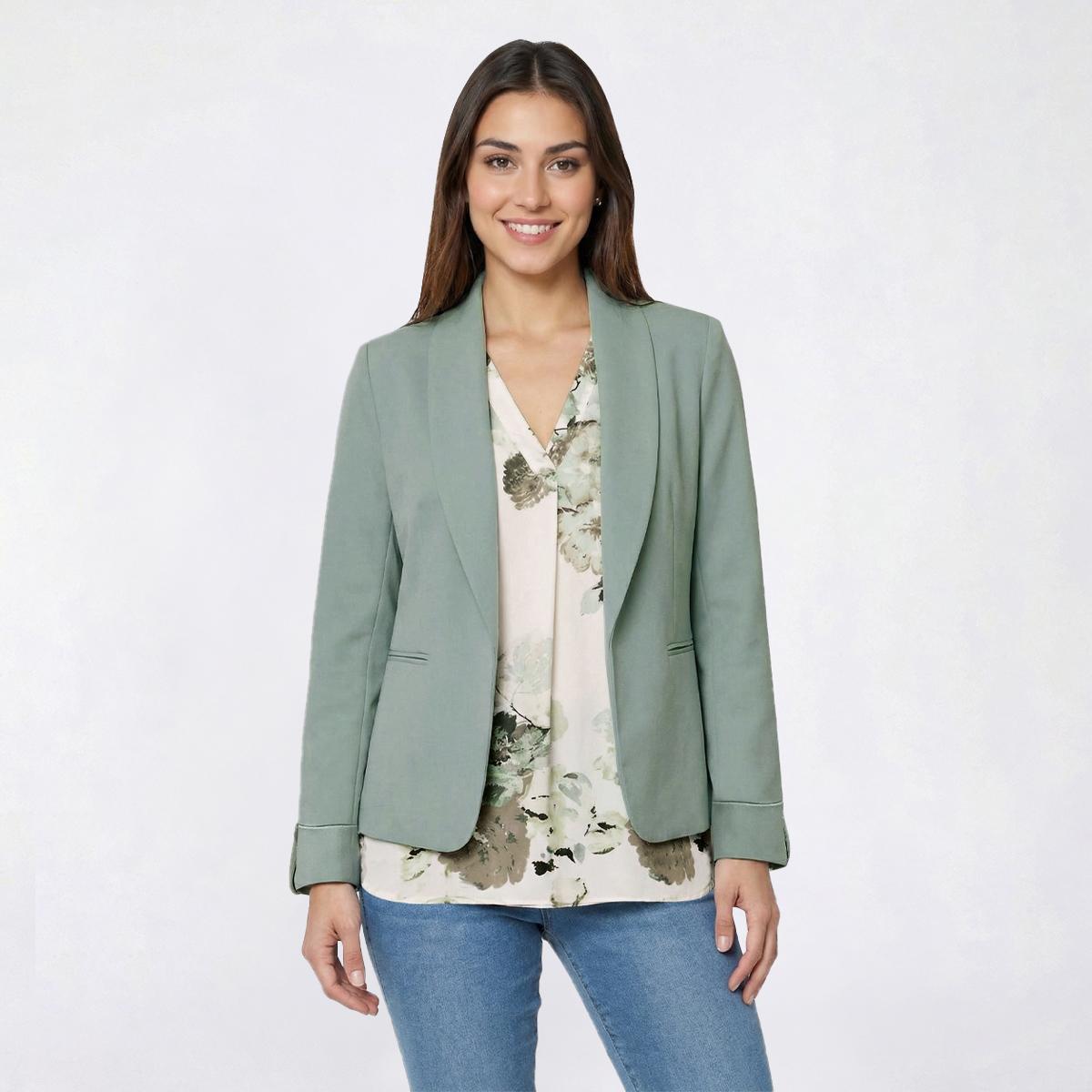 Click here for Petite Anne Klein Kissing Front Shawl Collar Jacke... prices