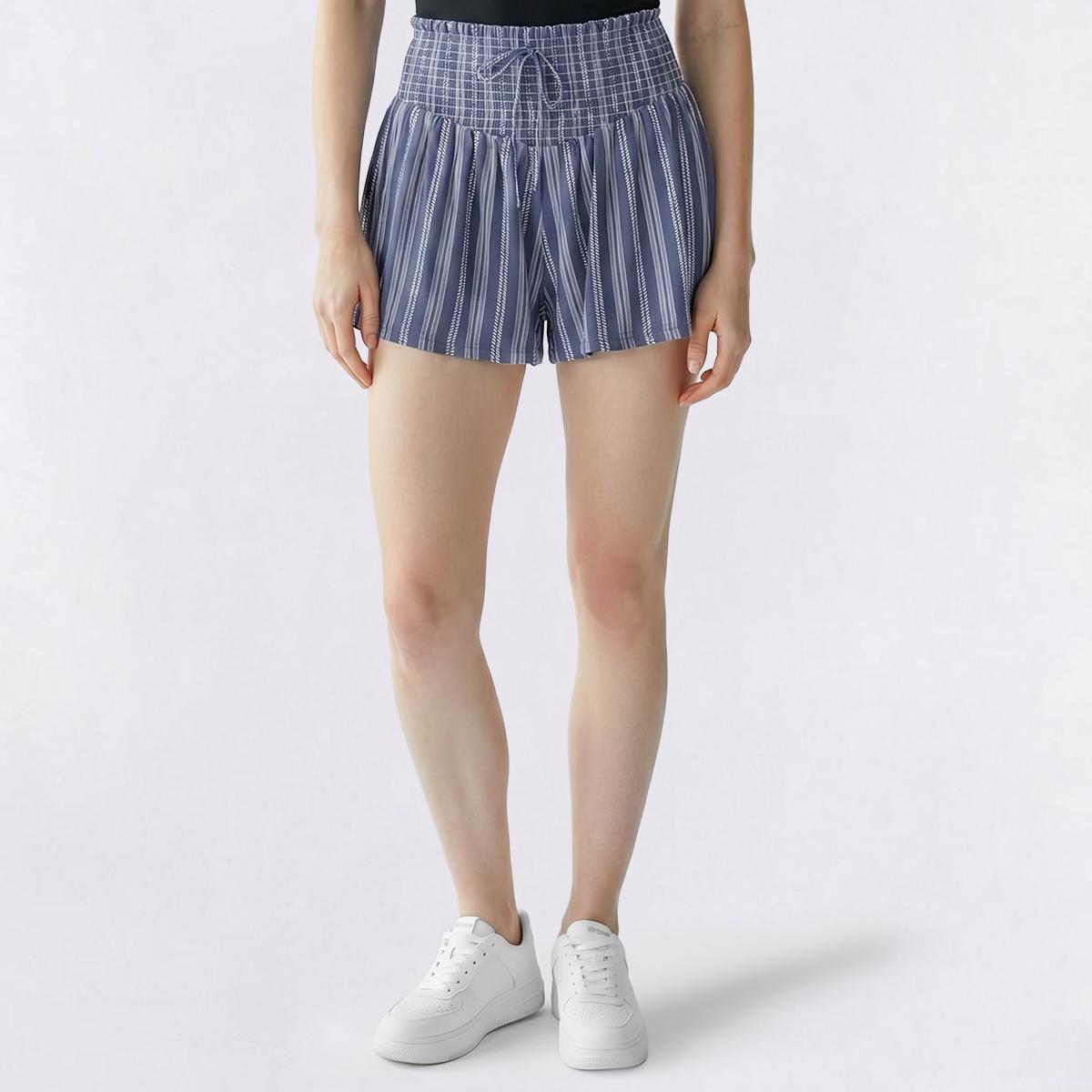 Click here for Juniors Derek Heart Stripe Yum Smock V-Waist Flipp... prices