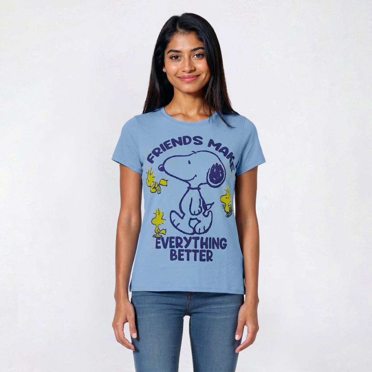 Click here for Juniors Freeze Snoopy Everything Better Girlfriend... prices