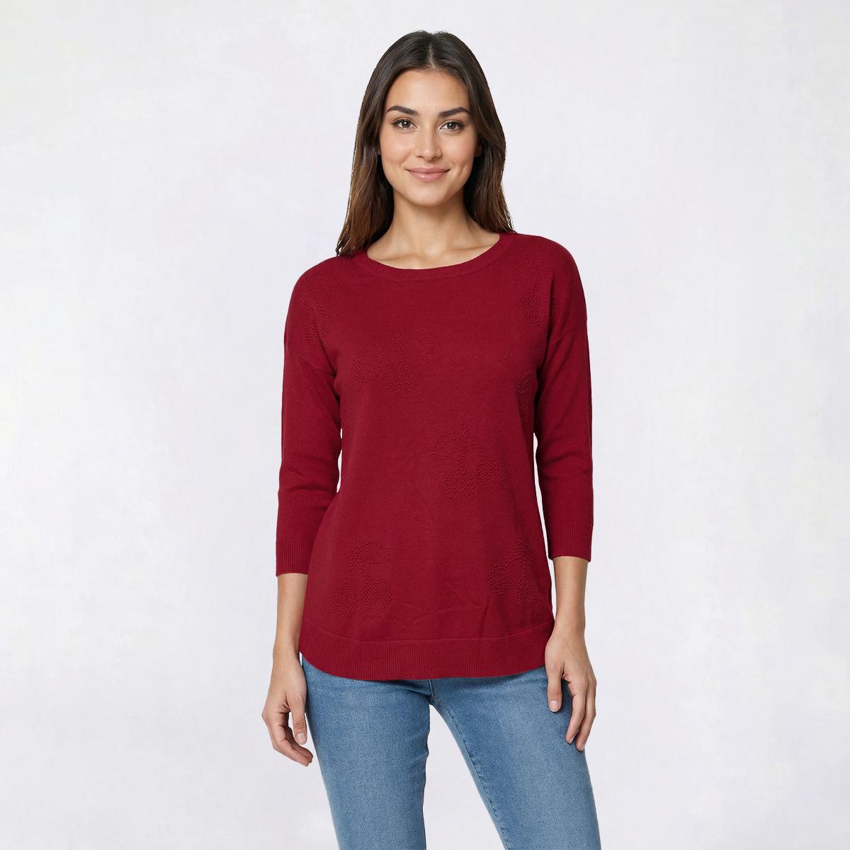 Click here for Womens Cable & Gauge Cherries Bobble Stitch Sweate... prices