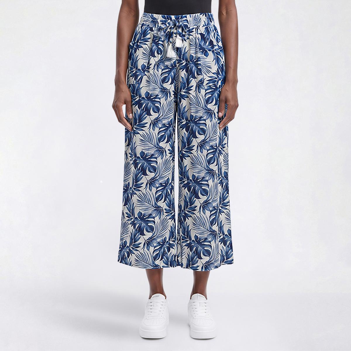 Click here for Petite Preswick & Moore(R) Tropical Leaf Cropped P... prices