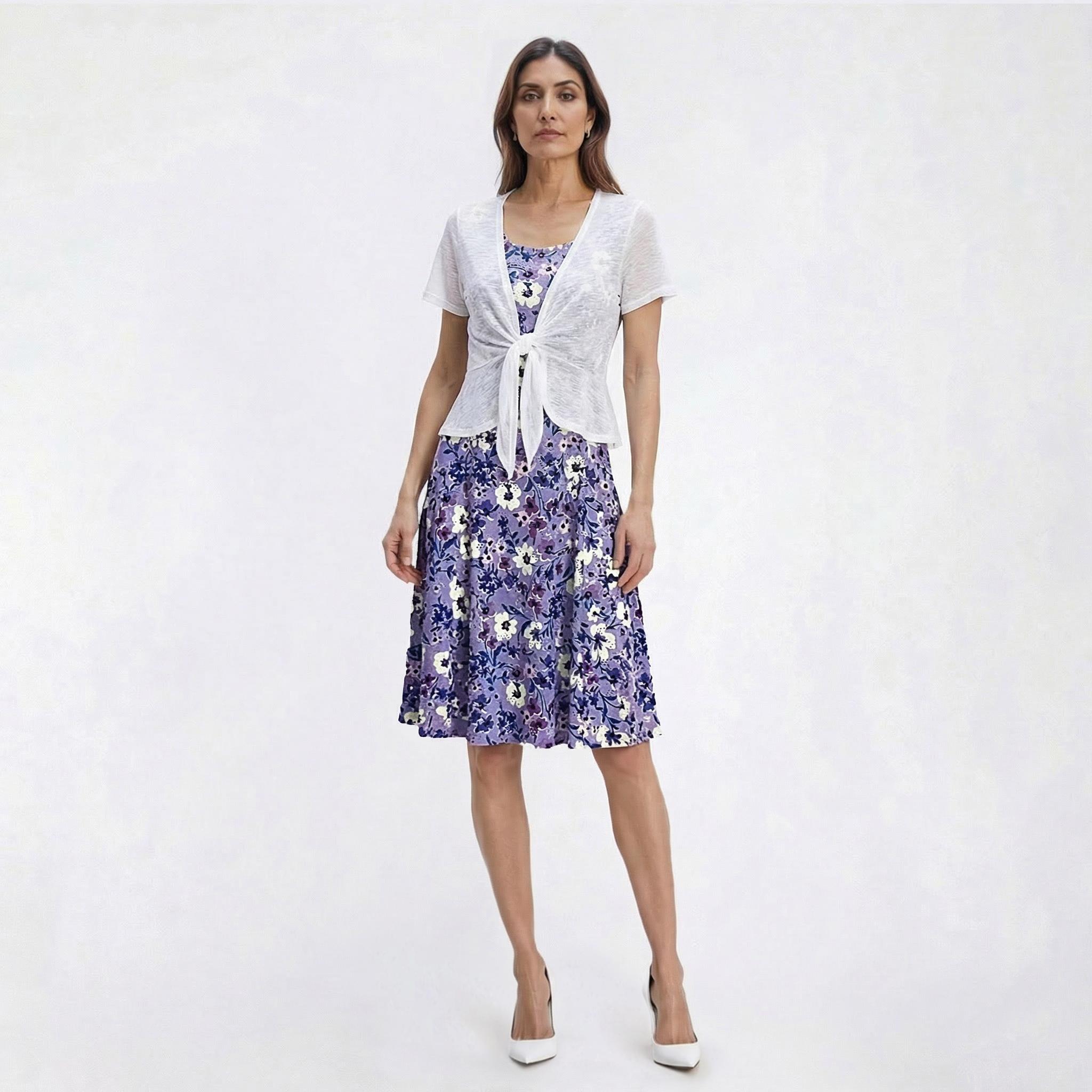 Click here for Womens Perceptions Short Sleeve Floral Eyelet Jack... prices
